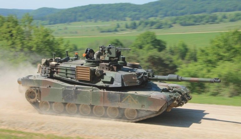 Abrams Tanks Attending The Polish Armed Forces Day Parade in Warsaw