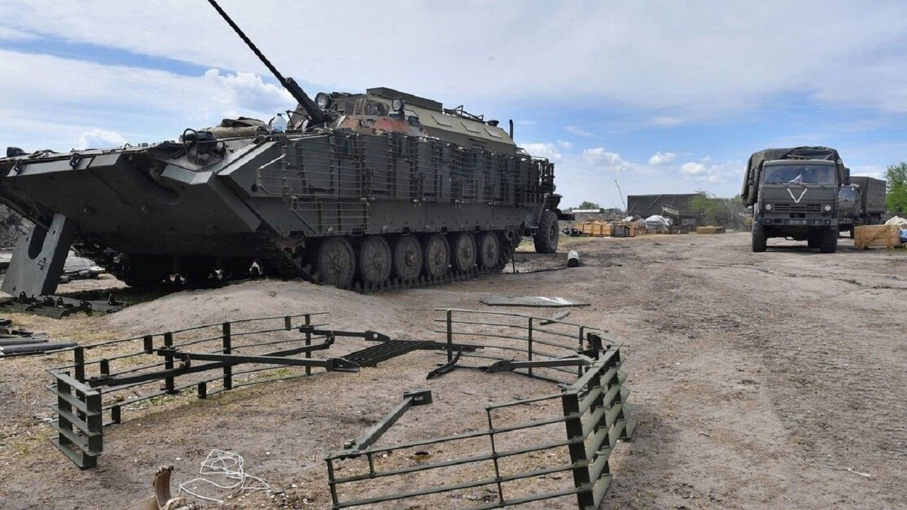 Zdobyczny "pancerny" BMP-2 na służbie