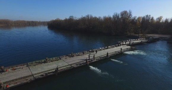 Focus on the Polish Motorized Floating Bridge